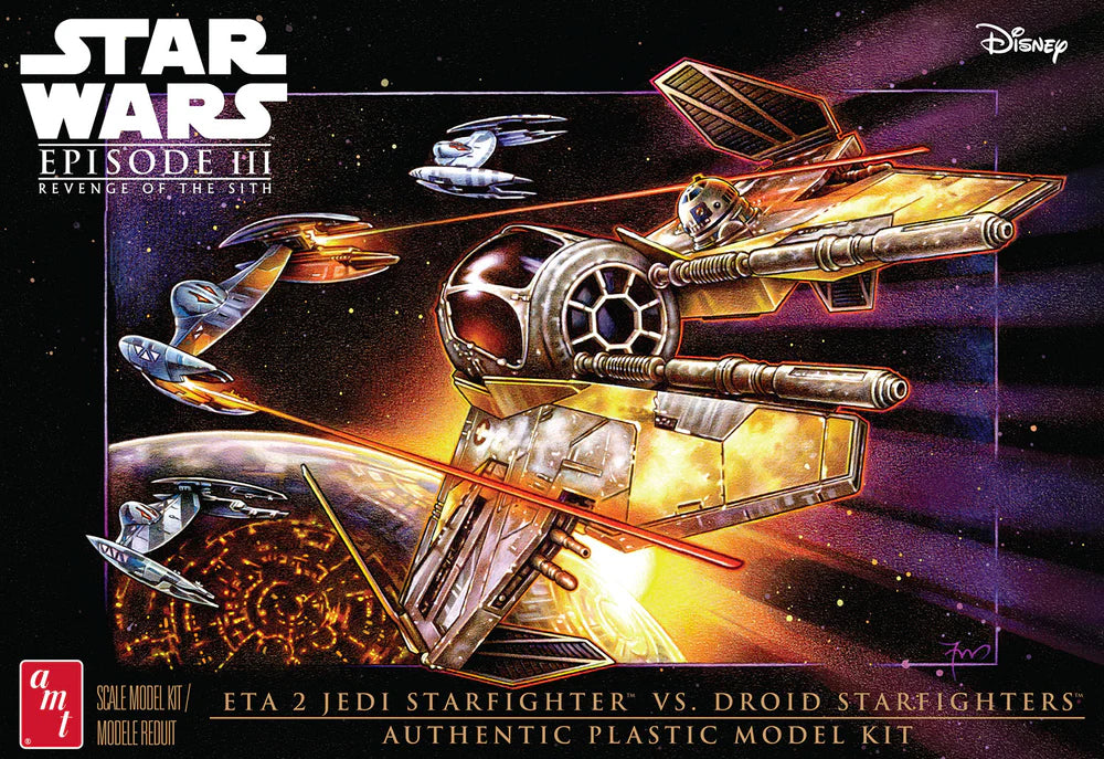 AMT Star Wars: Revenge of the Sith Jedi Starfighter vs Droid Fighters ...